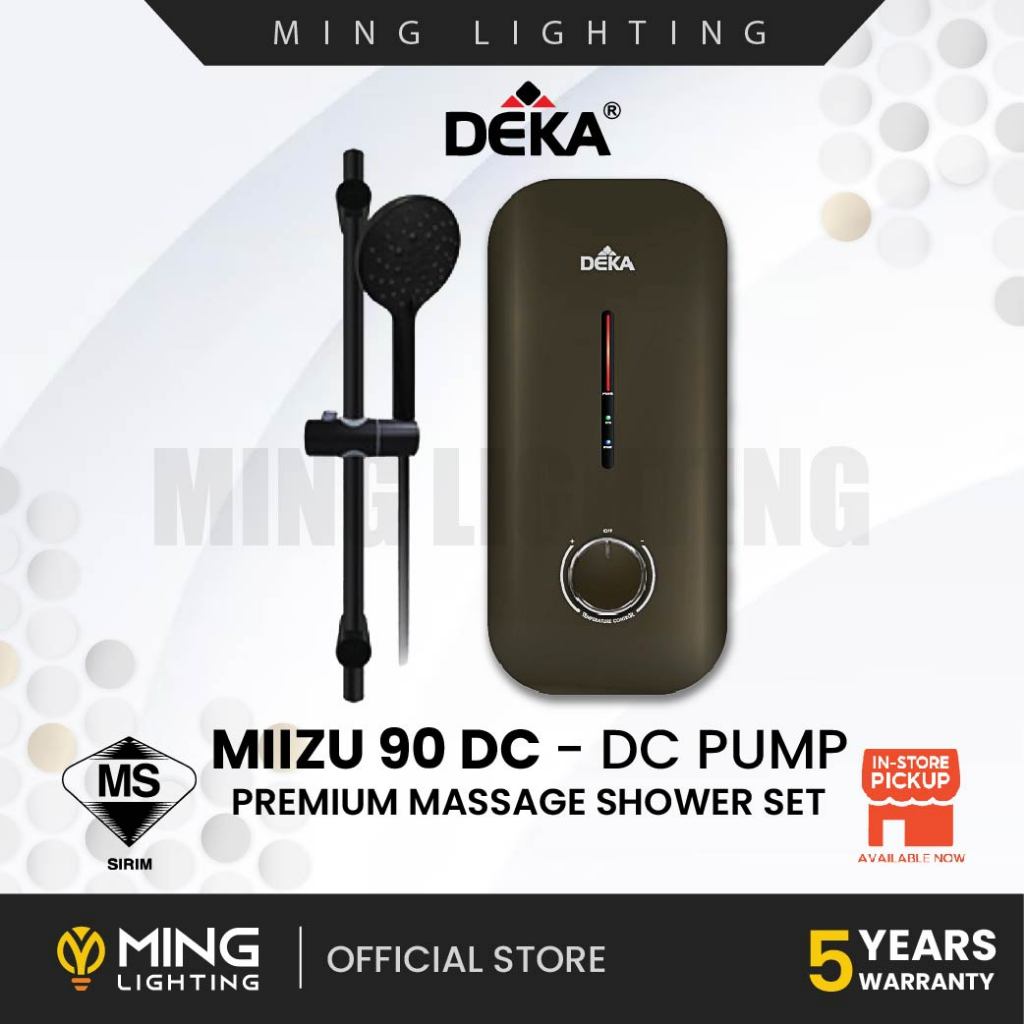 (Sirim) Deka Instant Water Heater MIIZU 90 DC Pump Hot Cool Massage Shower Set Home Bathroom ...