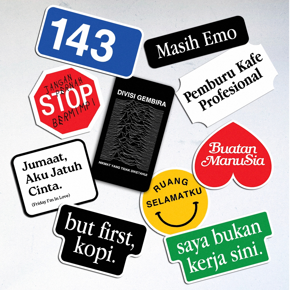 Aesthetic Cool Sticker Random Bahasa Frasa Quotes by Rated Studio ...