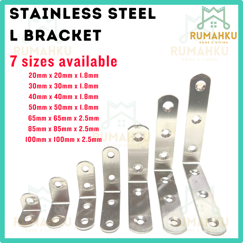 RMK L Bracket Besar Stainless Steel L Bracket Angle Bracket Sesiku L ...