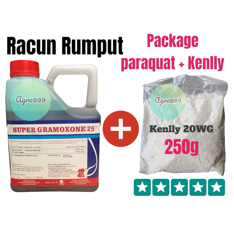 (SET)4L Racun sentuh 25% |Racun lalang&rumput|anak kayu&Rumput sambau ...