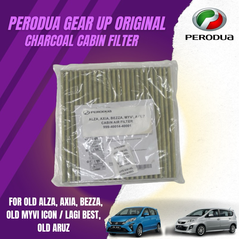 ORIGINAL PERODUA Gear Up Charcoal Cabin Air Filter Alza, Axia, Bezza ...