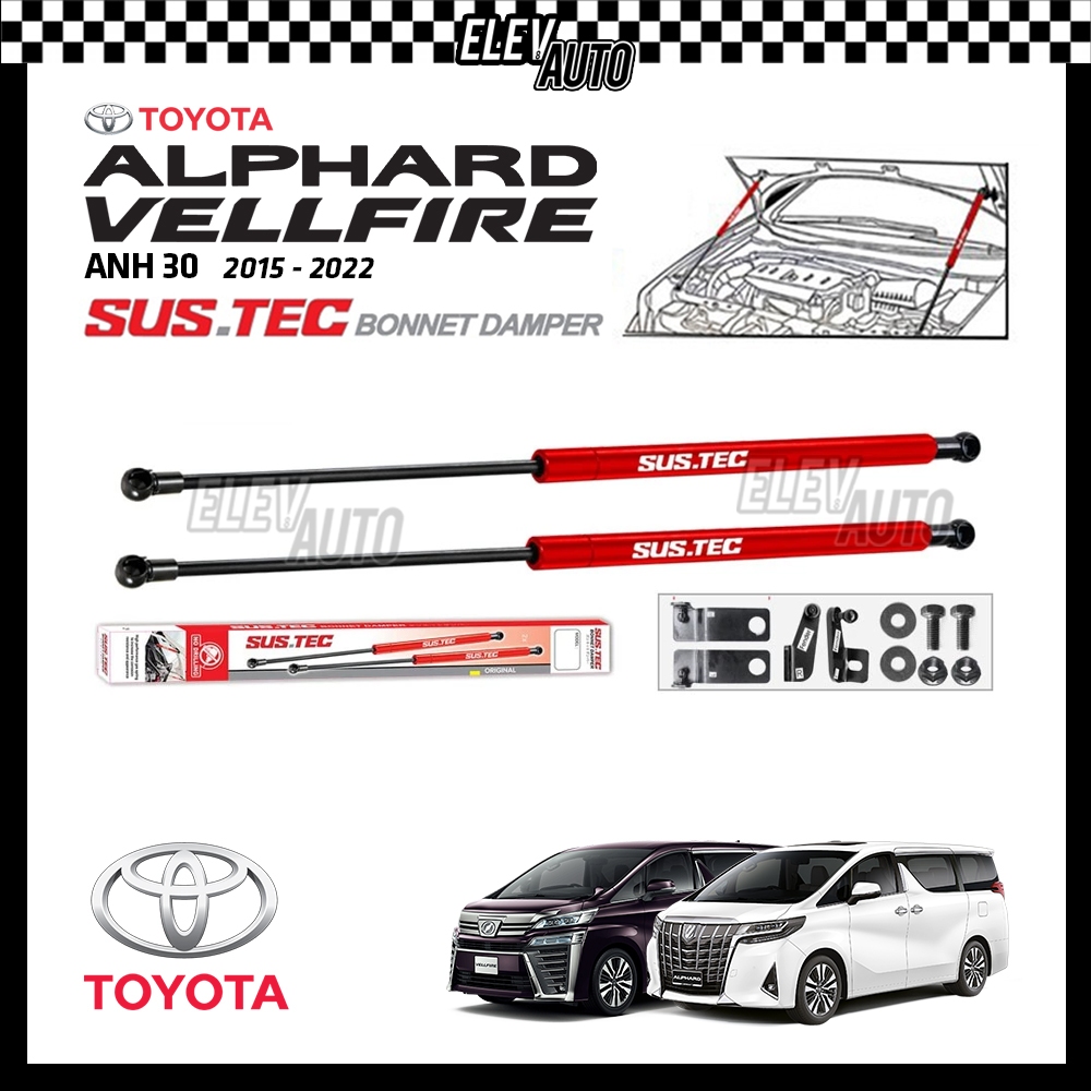 Toyota Alphard Vellfire AH20 ANH30 2008 - 2022 SUSTEC Front Hood Damper ...