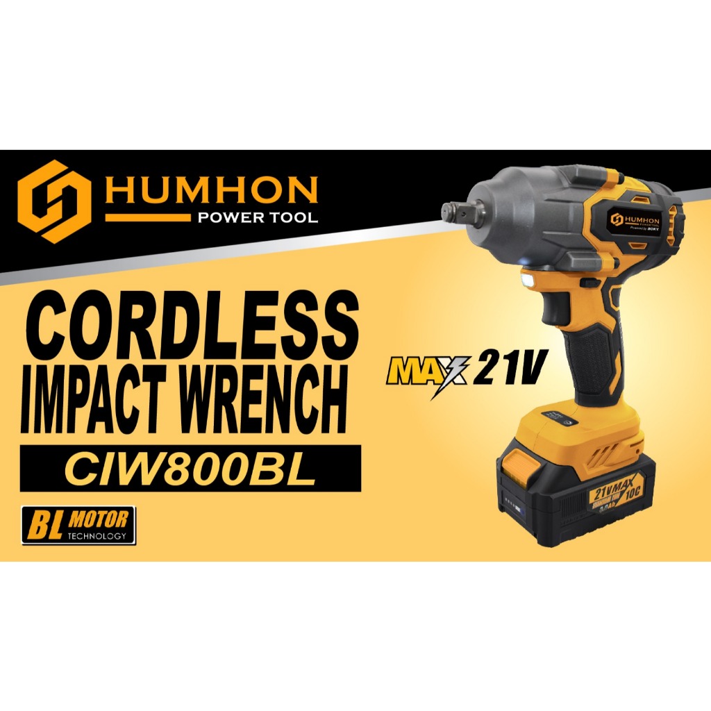 HUMHON CORDLESS IMPACT WRENCH(CIW800BL) | Shopee Malaysia