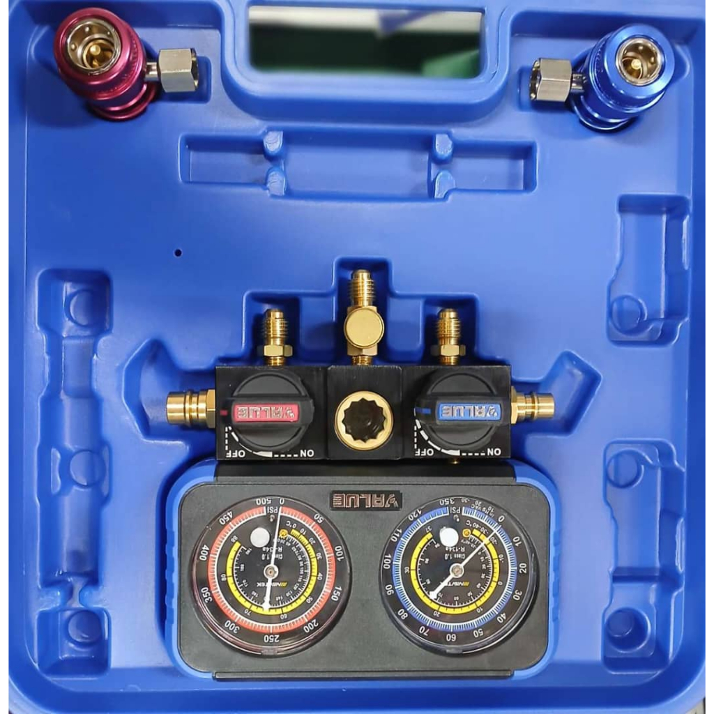 NAVTEK BY VALUE MANIFOLD GAUGE SET R134A (VRM2 - B - 0901) | Shopee ...