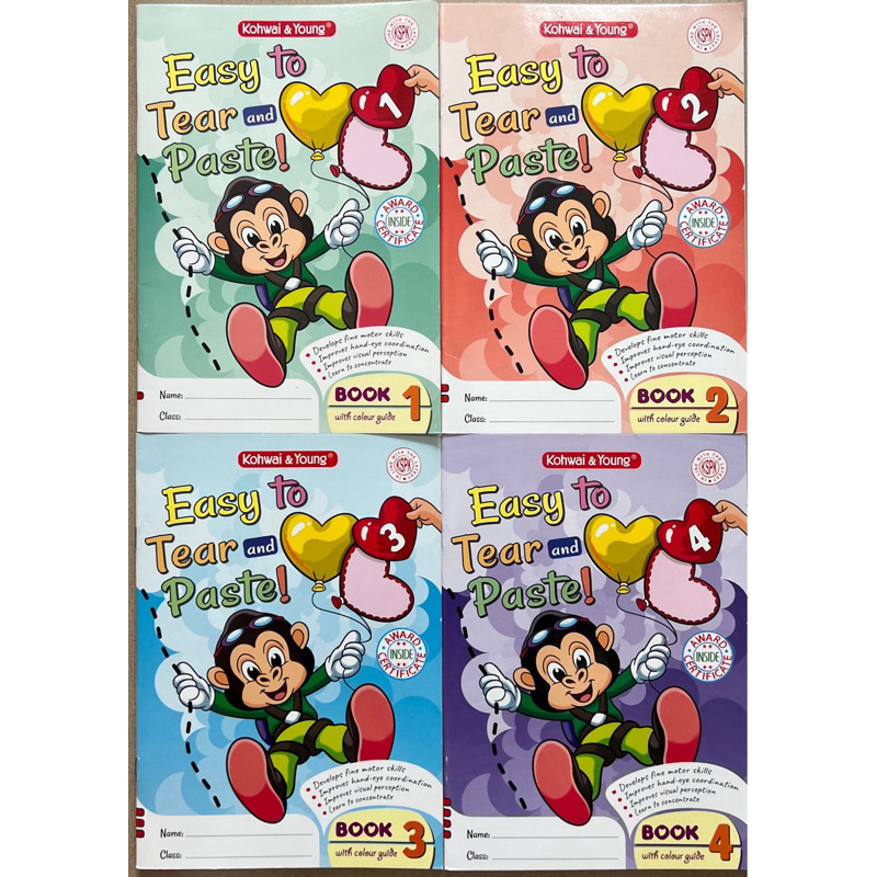 Kohwai & Young - Easy to Tear and Paste KSPK Tear and Paste Books 1-4 ...