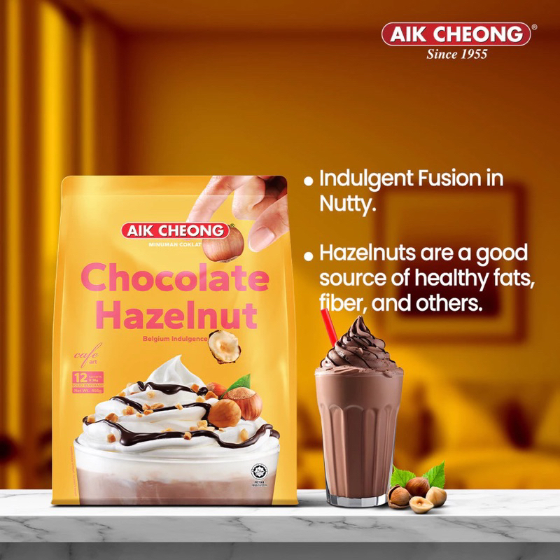 AIK CHEONG 3in1 CHOCOLATE HAZELNUT (Loose pack) | Shopee Malaysia