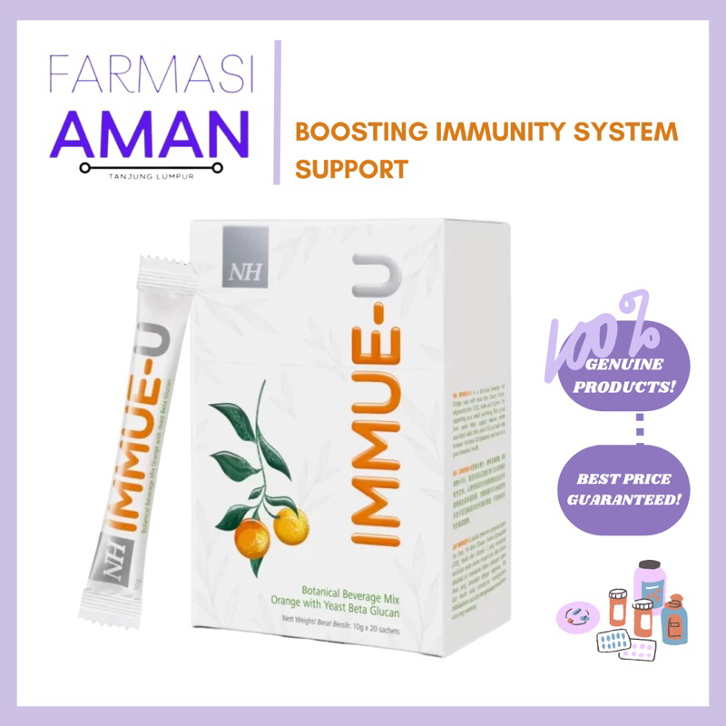 NH Immue-U Botanical Beverage Mix Orange With Yeast Beta Glucan Sachet ...