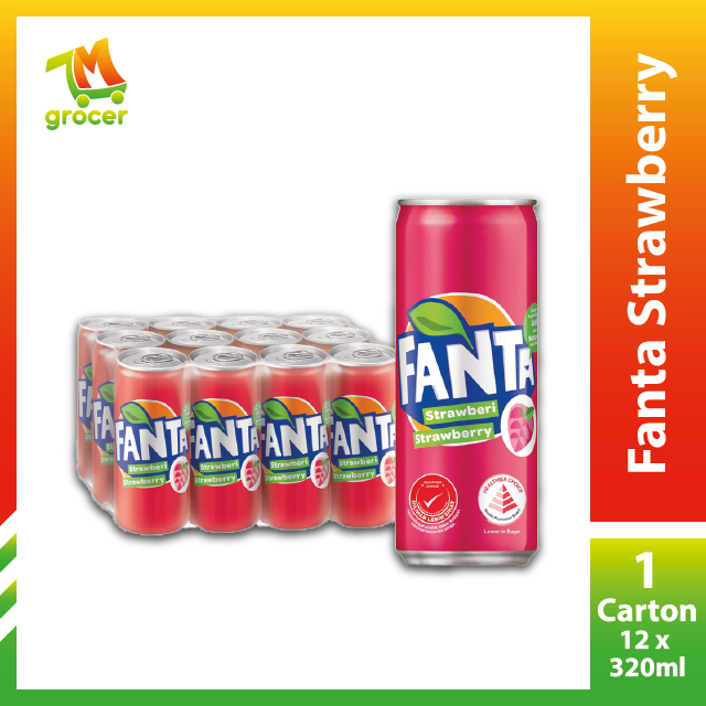 Fanta Strawberry Can 1 Carton (12 x 320ml) | Shopee Malaysia
