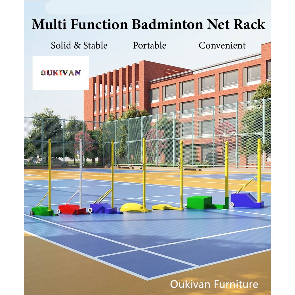 Portable Badminton Net Pillar Multi Function Standard Badminton / Air ...