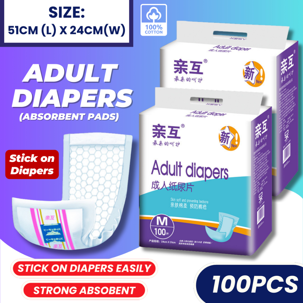 Adult Diapers Absorbent Pads (Fits perfectly with adult tape or pants ...
