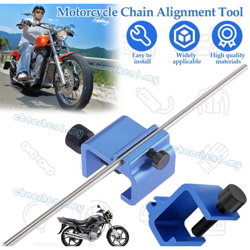 Motorcycle Chain Alignment Tool - For Up To 28mm Chains - Sprocket ...