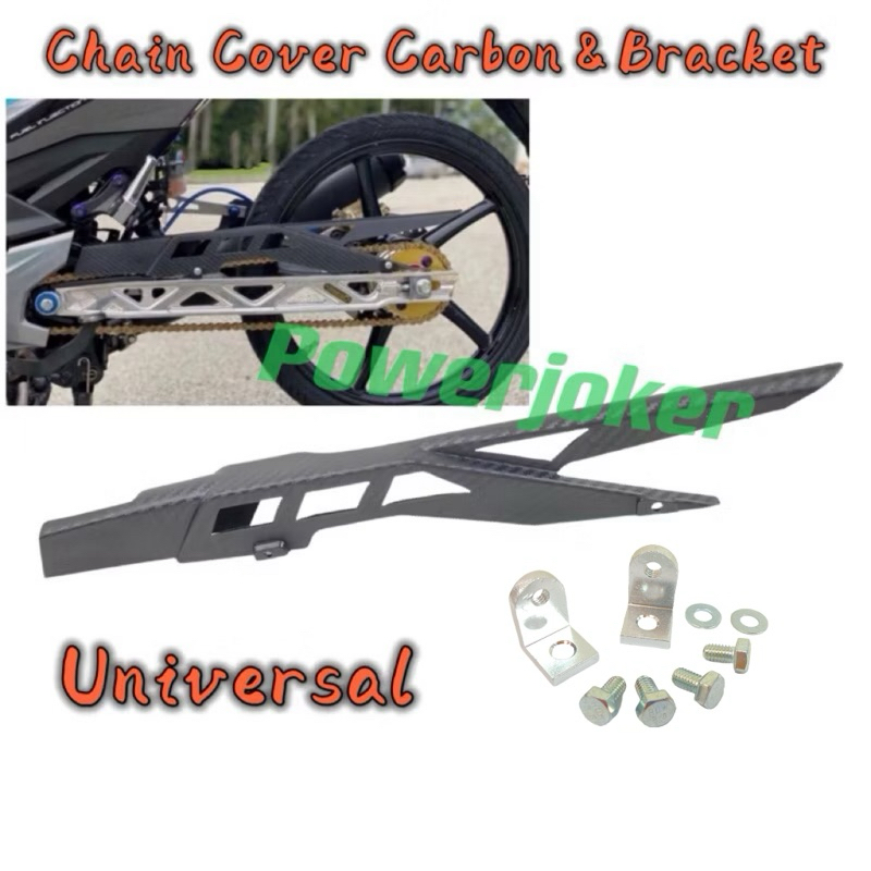 Chain Cover Rantai Carbon & Bracket Skrew Screw (Swing Arm Racing ...