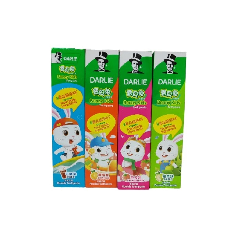 DARLIE Bunny Kids Toothpaste COLA/ORANGE/STRAWBERRY/APPLE Fluoride ...