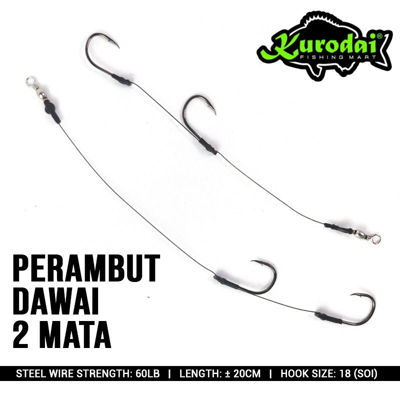 Perambut Dawai 2 Mata Pancing (1 Set Perambut) | Shopee Malaysia