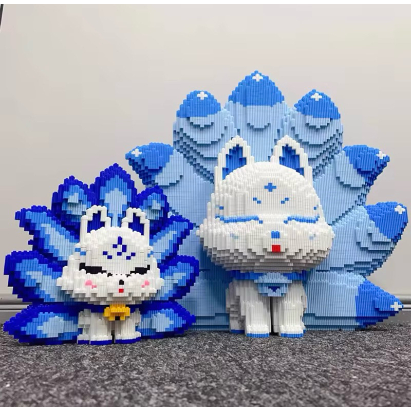 READY STOCK MALAYSIA Nine Tailed Fox building blocks 26/46cm building ...