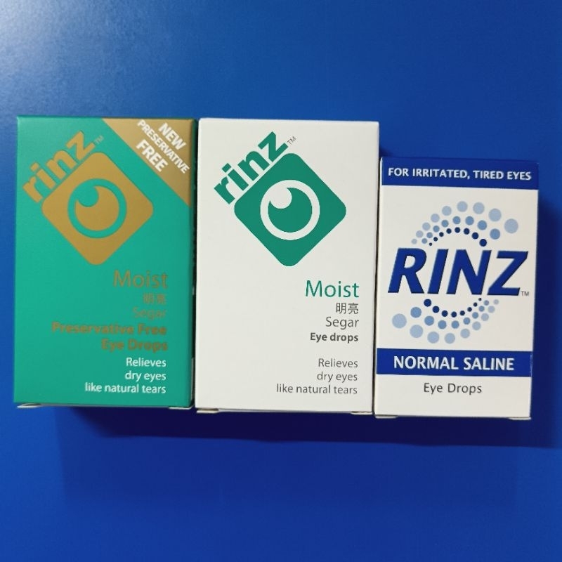 RINZ MOIST PRESERVATIVE FREE EYEDROP AND NORMAL SALINE EYEDROP RELIEVES ...