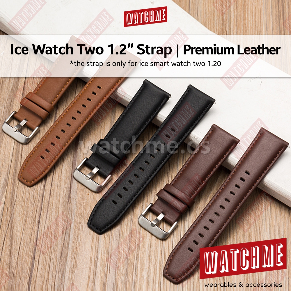 Ice Smart Watch Two 1.2" (round) Strap, Premium Leather Series 20mm ...