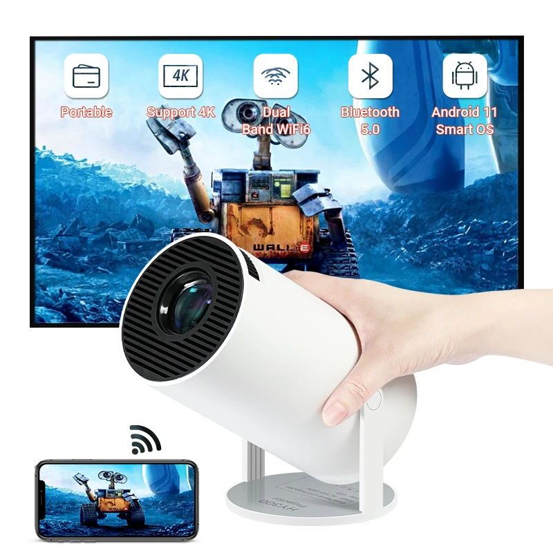 杜进深Smart Projector with WiFi Connection 1080P Automatic Keystone and ...