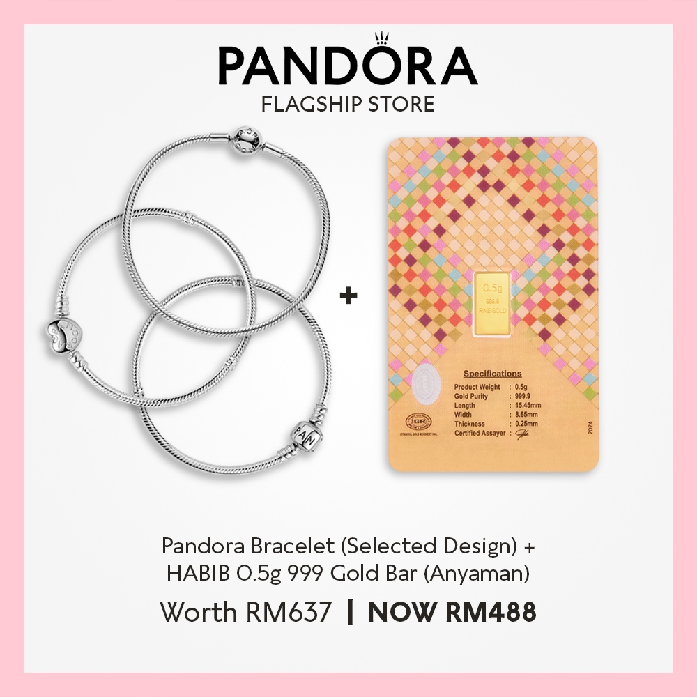 EXCLUSIVE SET Pandora Bracelet x Habib Gold Bar (0.5G) | Shopee Malaysia