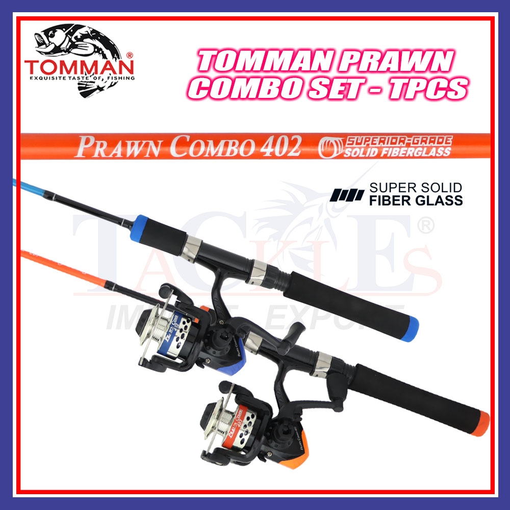 (4ft-5ft)TOMMAN PRAWN COMBO SET TPCS Rod Reel Line Air Tawar Set ...