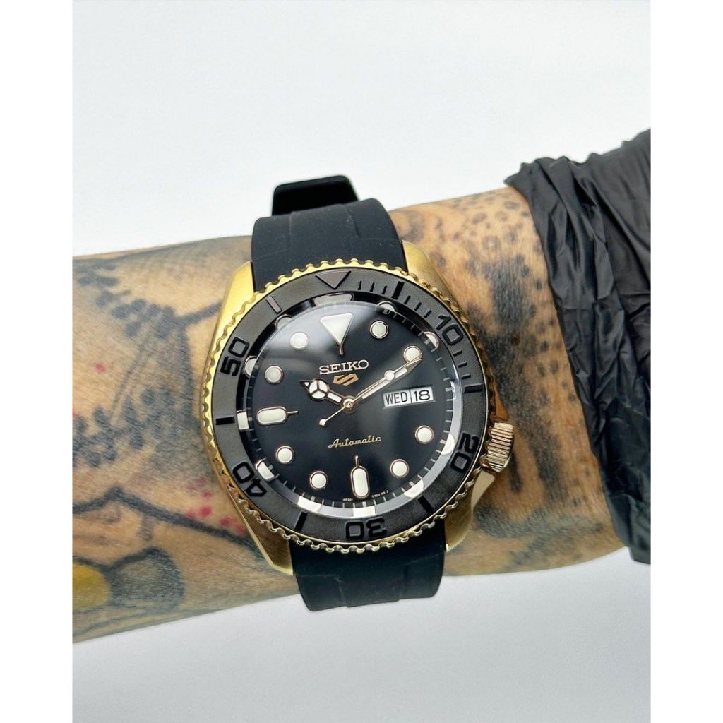 【42mm Original Seiko 5 Sport SRPD SRPD76K1 Rose gold Yachtmaster ...