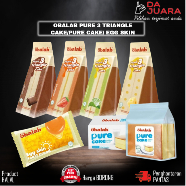 OBALAB PURE 3 TRIANGLE CAKE 100G/ EGG SKIN 65G/ PURE CAKE ORIGINAL ...