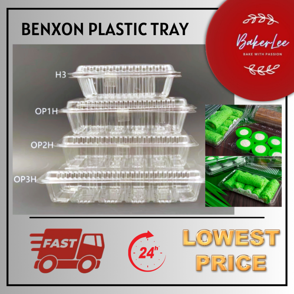 [100PCS] H3/1H/2H/3H/H1 BENXON PLASTIC FOOD CLAMSHELL NO LOCK / BEKAS ...