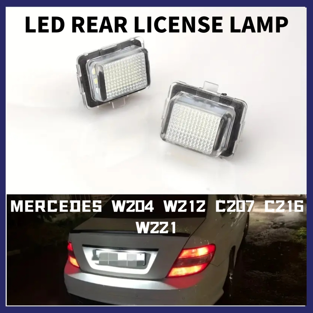Mercedes Benz W204 W212 C207 C216 W221 Car Rear LED License Number ...