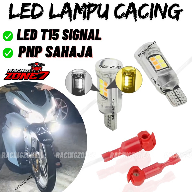 UNIVERSAL T15 LED SIGNAL CACING/ DUAL CONTACT MOTORCYCLE SIGNAL LIGHT ...