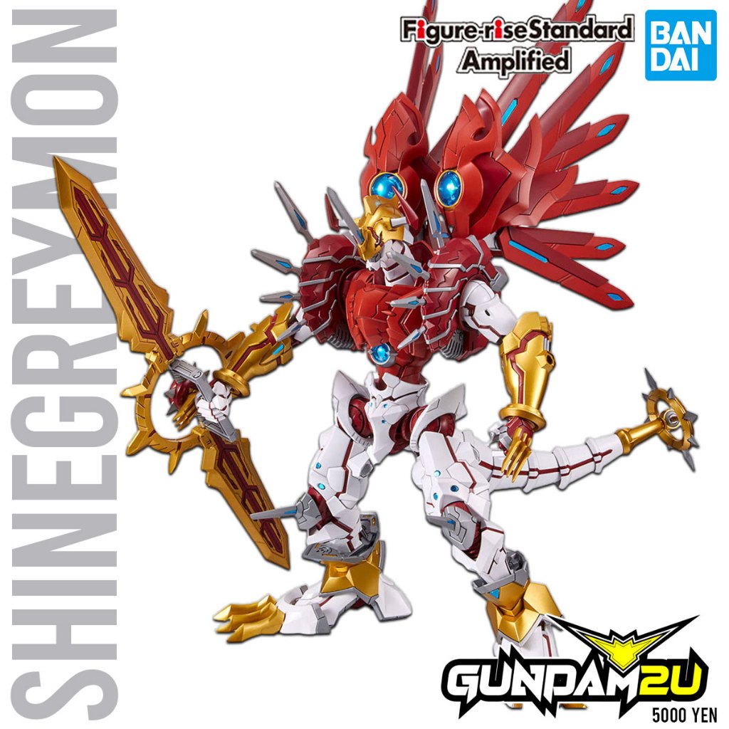 BANDAI FRS Shinegreymon Amplified - Figure-rise Standard Digimon Data ...