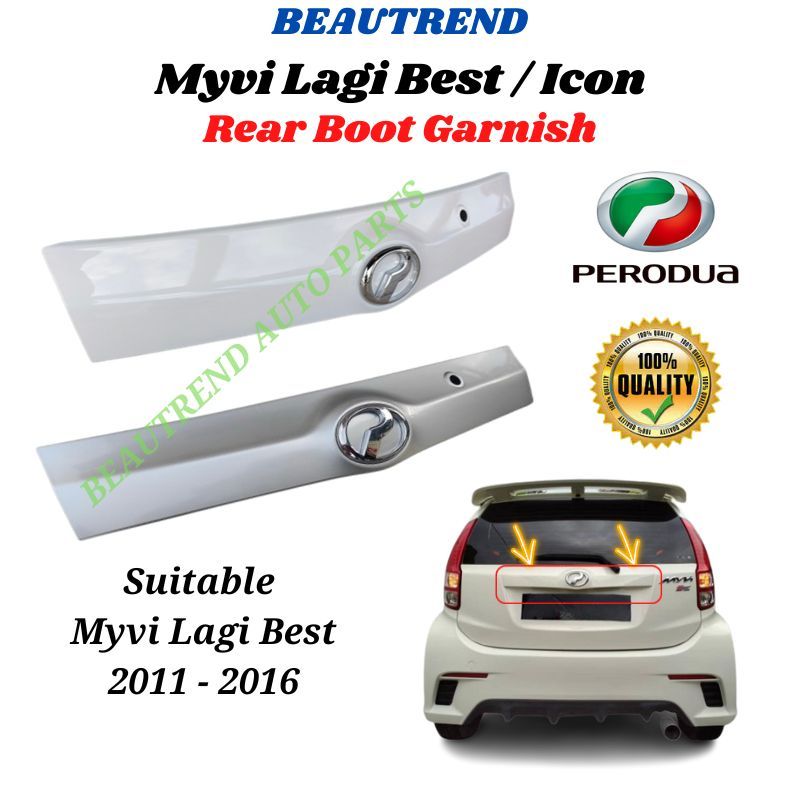 Original Myvi Lagi Best Tailgate Rear Garnish With Emblem Logo Myvi ...
