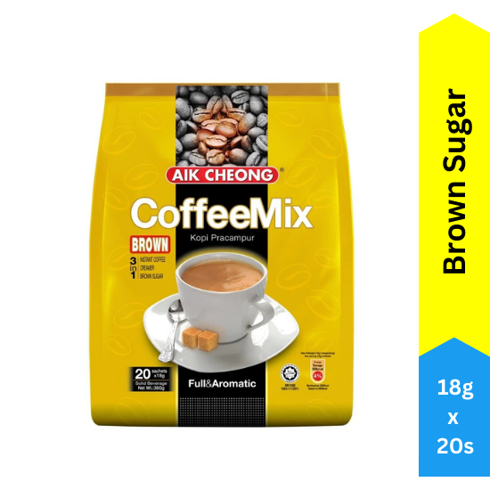 AIK CHEONG Coffee Mix 3in1 Brown Sugar 360g (18g x 20s) | Shopee Malaysia