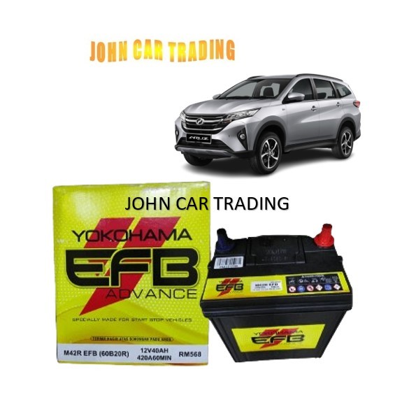 Yokohama EFB Advance Battery M42 Car Battery Bateri 60B20R / 60B20L EFB High Spec For I-Stop ...