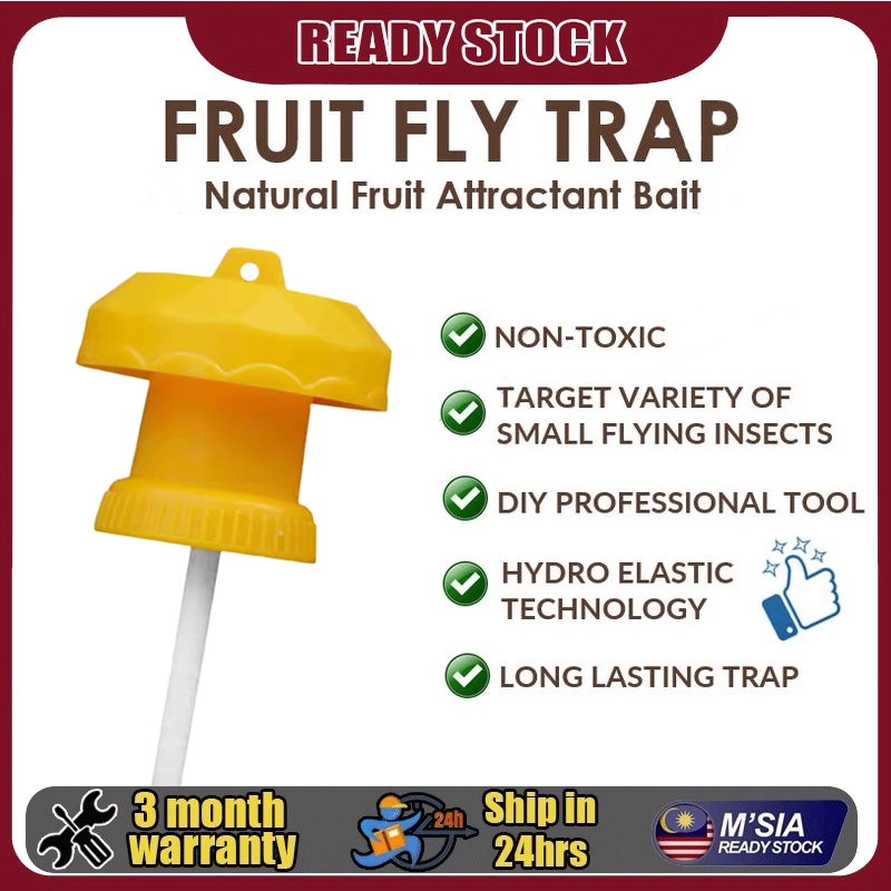 Garden Fruit Fly Trap Lid Insect Flies Catcher Yellow Attractant Trap ...