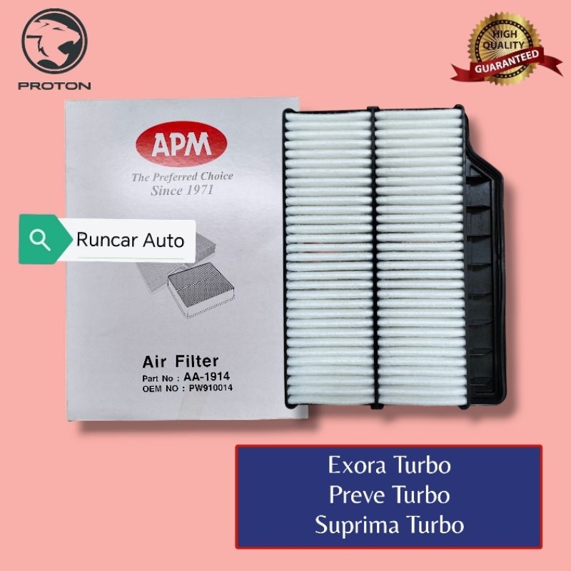 [Proton APM] Engine Air Filter Preve CFE Turbo / Exora CFE Turbo ...
