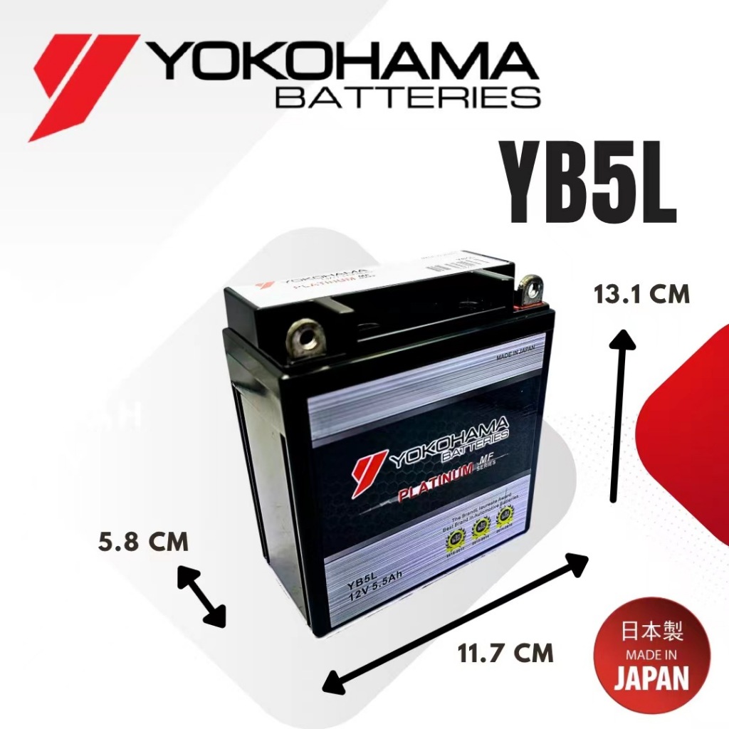 YB5L (STARTER) BATTERY GEL YOKOHAMA MR3 LC135 V1 EX5 DREAM KRISS SRL110 ...