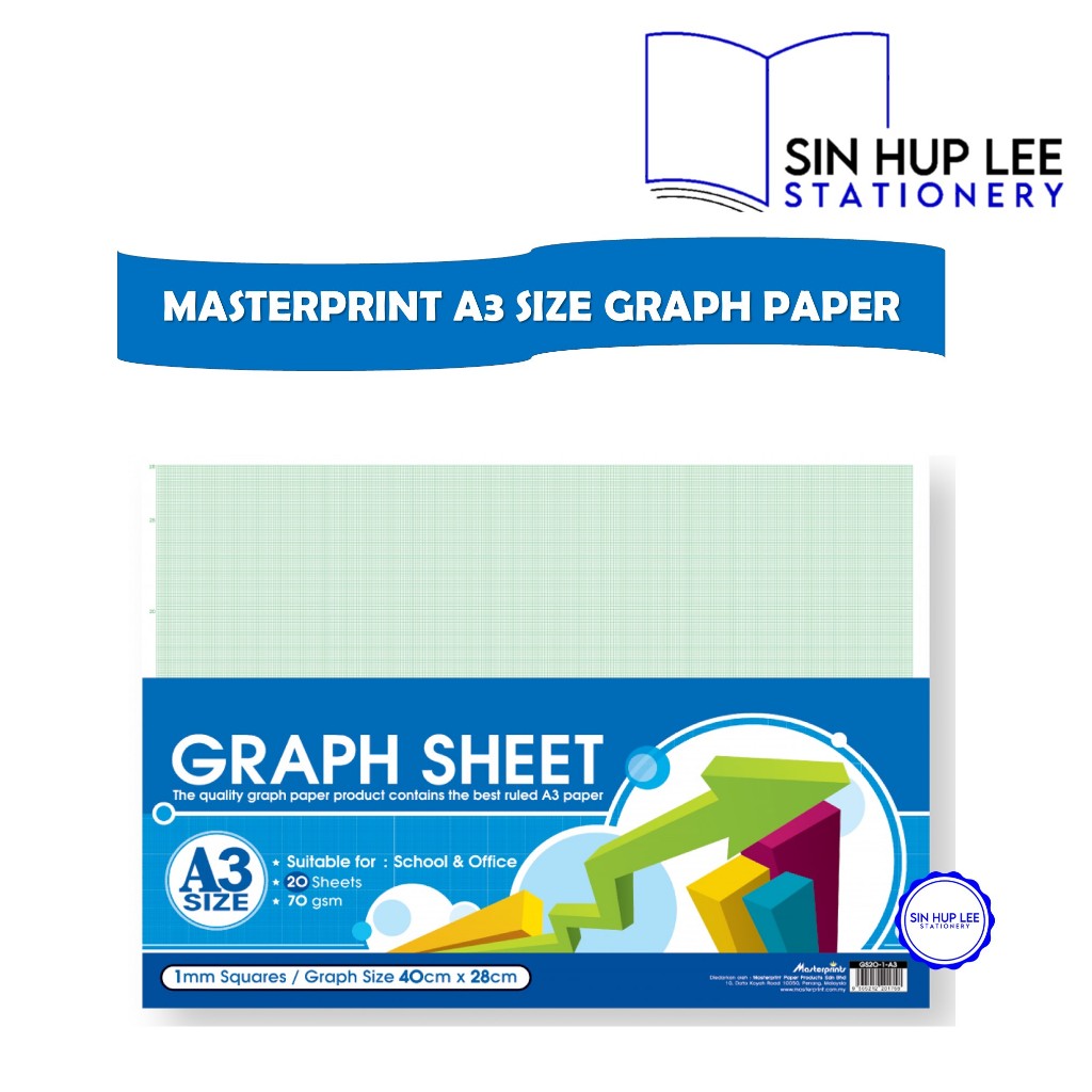 Masterprint A3 Graph Paper 70gsm 20 Sheets | Shopee Malaysia