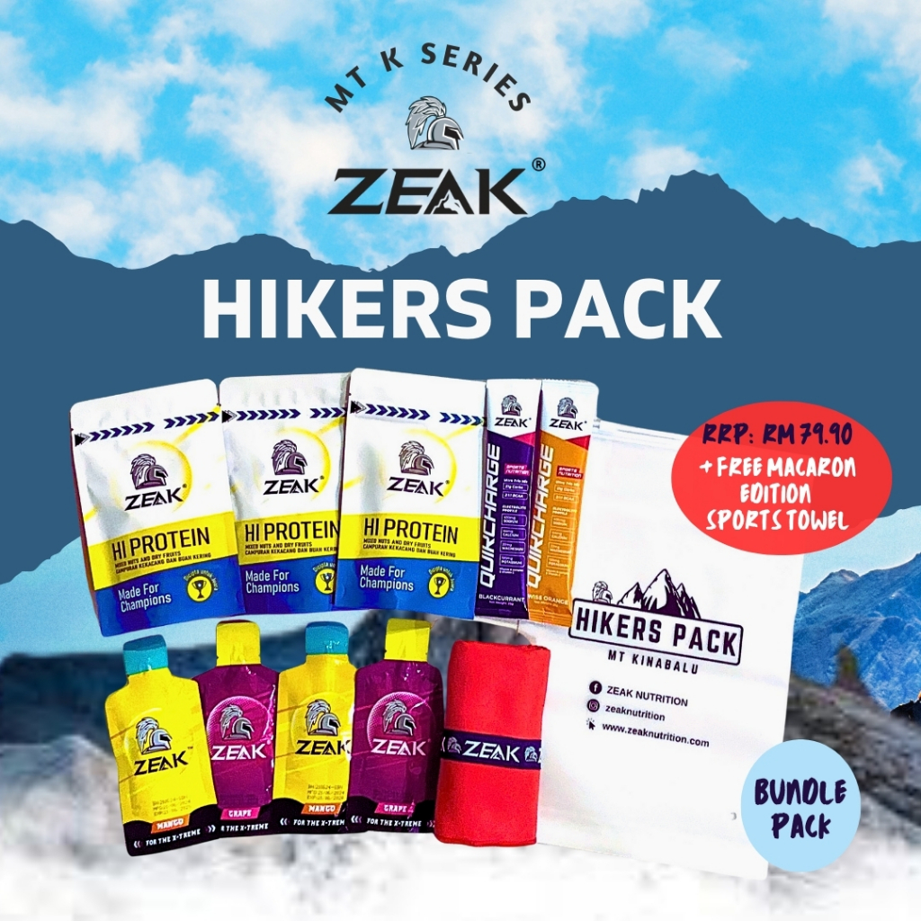 Zeak Hiker's Pack | Mt Kinabalu | Hikers Energy Food | Power Gels ...