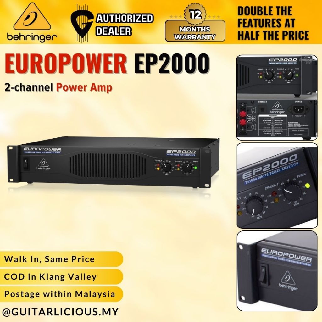 Behringer Europower EP2000 2-channel Power Amplifier ( EP-2000 / EP ...