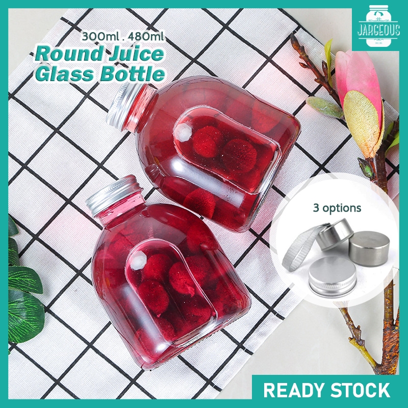 300ml & 480ml Juice Glass Bottle (Round) | Shopee Malaysia