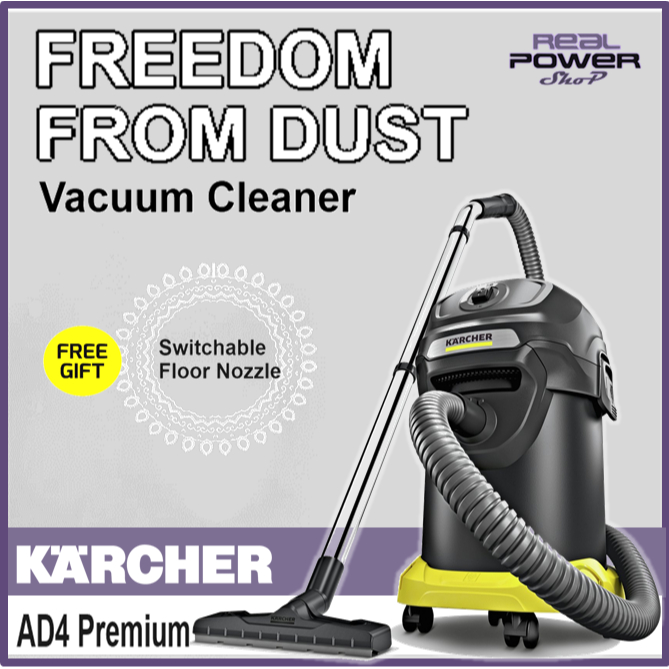 [ Free Switchable Floor Nozzle ] Karcher AD4 Premium Vacuum Cleaner ...