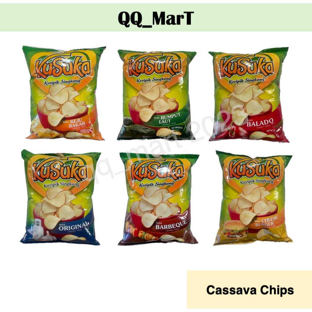 Kusuka Topping Balado (NEW) Keripik Singkong Cassava Chips 180gm/160gm/20gm | Shopee Malaysia