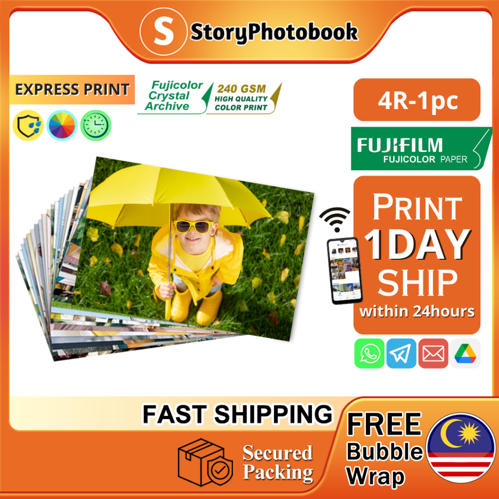 4R Photo Print,Cuci Gambar 4R,Express Print,Fujifilm Photo Paper ...