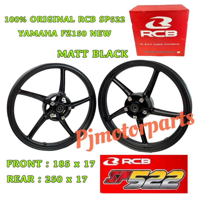 YAMAHA FZ150 NEW (100% ORIGINAL RCB SP522) BLACK FRONT 185 X 17 / REAR ...