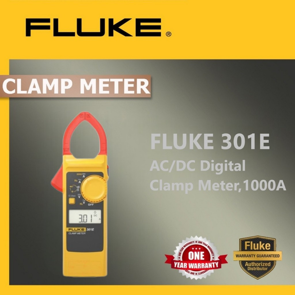 Fluke 301E AC/DC Clamp Meter,1000A (Original) | Shopee Malaysia