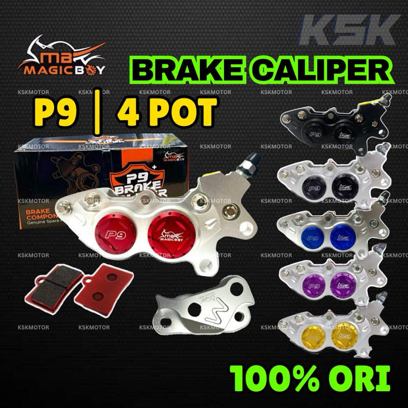 MAGIC BOY BRAKE CALIPER PUMP P9 4POT CNC Y15ZR Y15 Y16 LC135 NVX155 ...