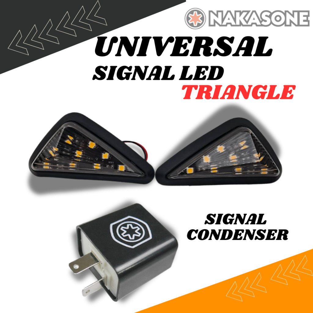 COMBO SET UNIVERSAL LED SIGNAL TRIANGLE SMOKE +SIGNAL CONDENSER LAMPU ...