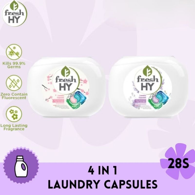 FRESH HY 4in1 Laundry Capsules 10ml x 28pcs (EXP:2028) | Shopee Malaysia