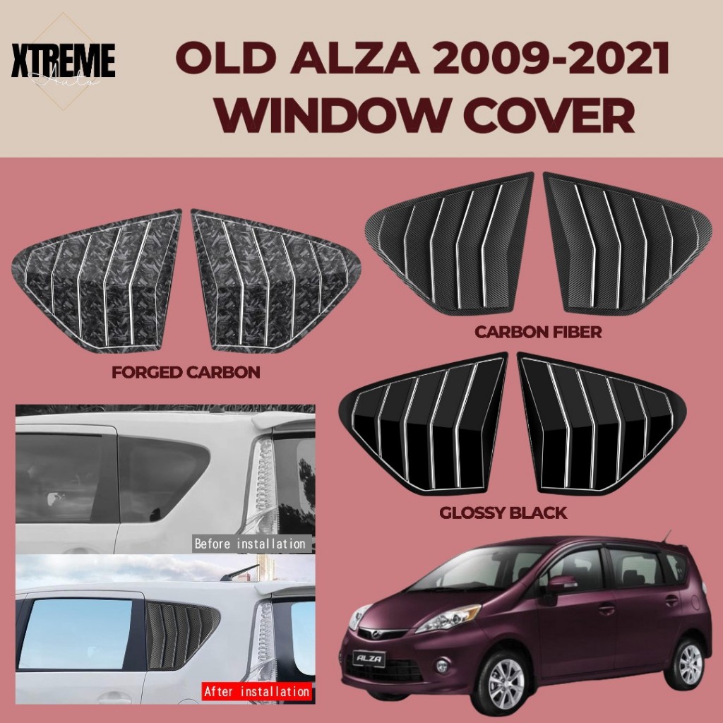 XTREME AUTO PERODUA OLD ALZA 2009-2021 CARS TRIANGLE WINDOW FRAME COVER ...