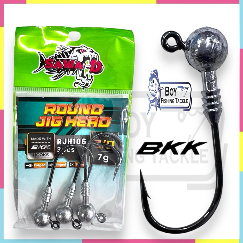 SAWA-D ROUND JIG HEAD BKK HOOK RJH106 FISHING HOOK JK JANKER SP HOOK ...